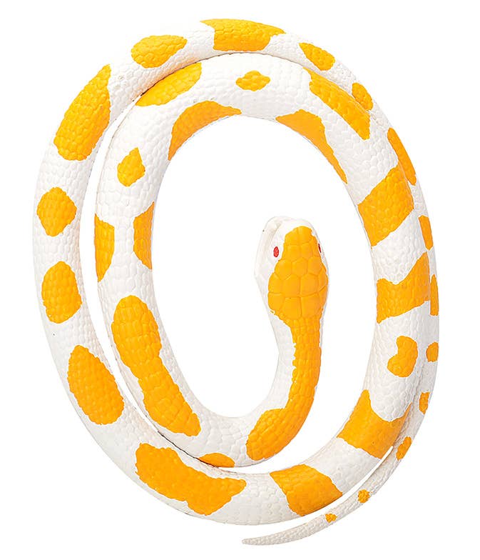 Rubber Snake Albino Python 46" – Green Beans Toys