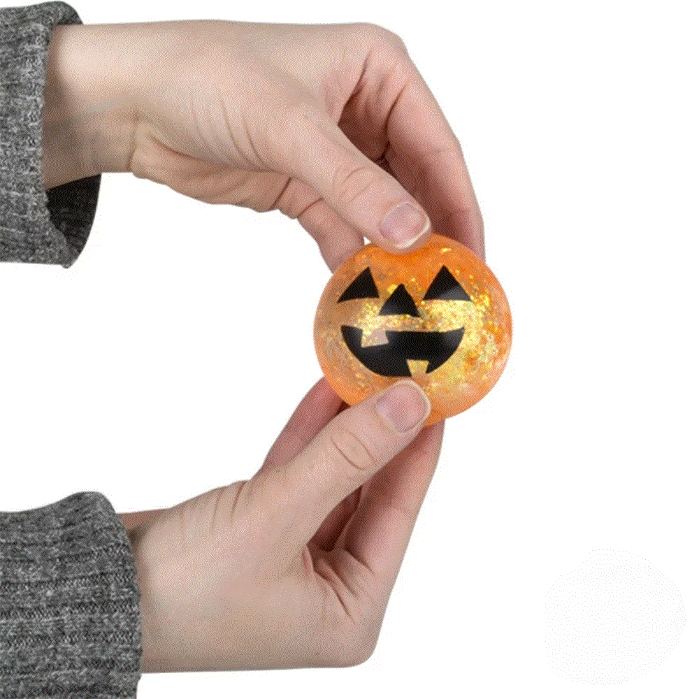 Jack O Lantern Pumpkin Squeezy Sugar Ball – Green Beans Toys