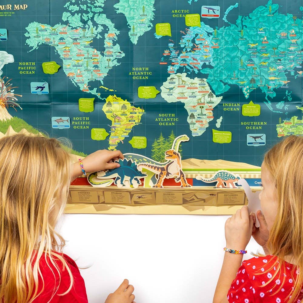 Create Your Own Dinosaur Timeline & World Map – Green Beans Toys