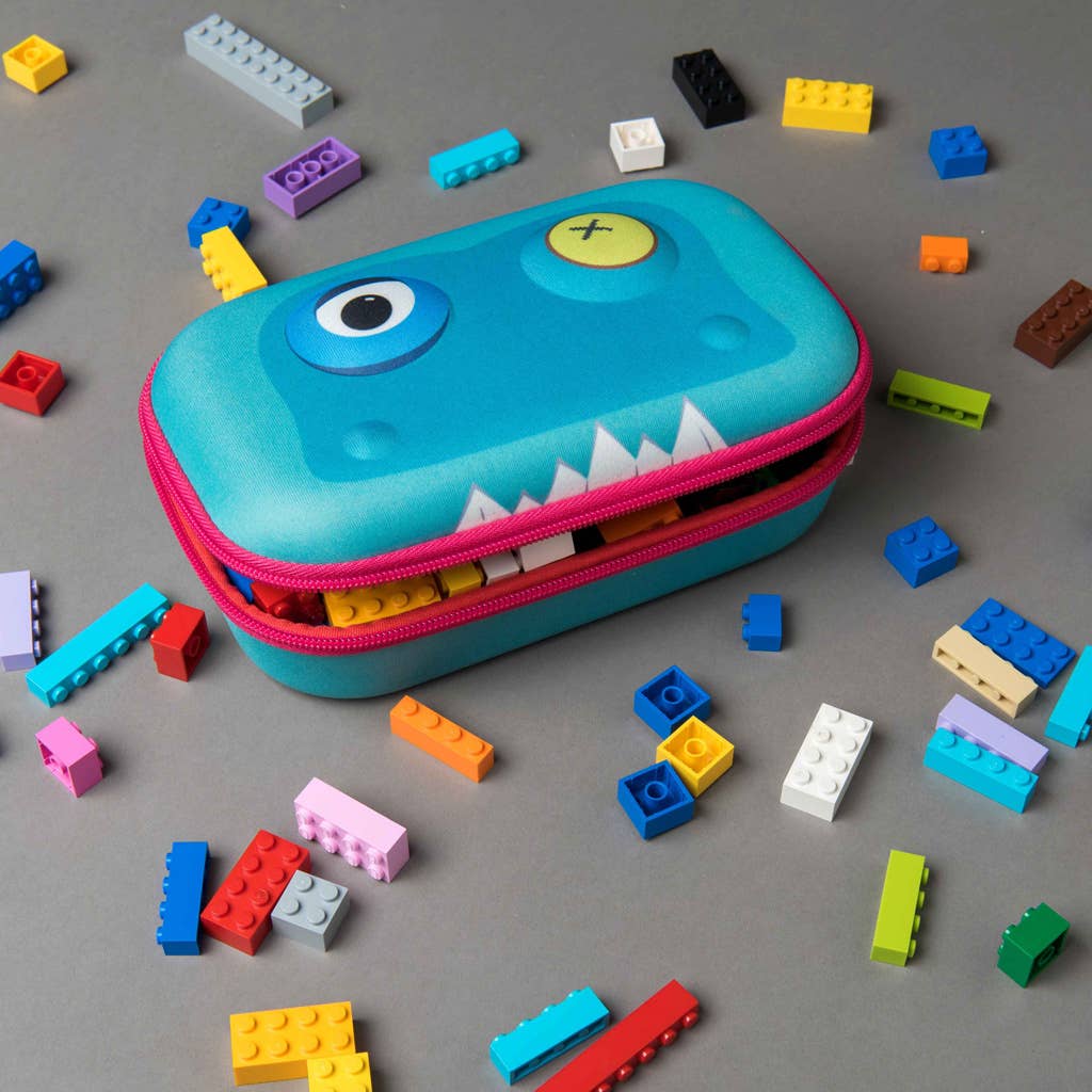 ZIPIT Beast Storage Box, Pencil Box, Light Blue – Green Beans Toys